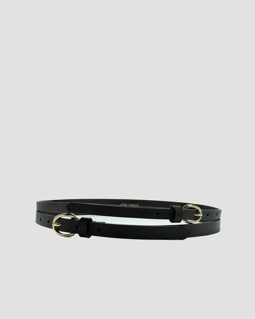 Buy DUAL Buckle Leather belt - OUZEL Leather Belts